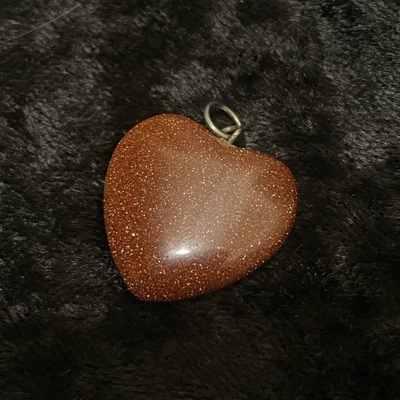 Jewelry | Vintage Heartshaped Goldstone Pendant | Poshmark